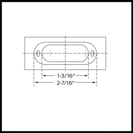 Ives 22 | Rectangular | Flush Pull | www.TMHardware.com